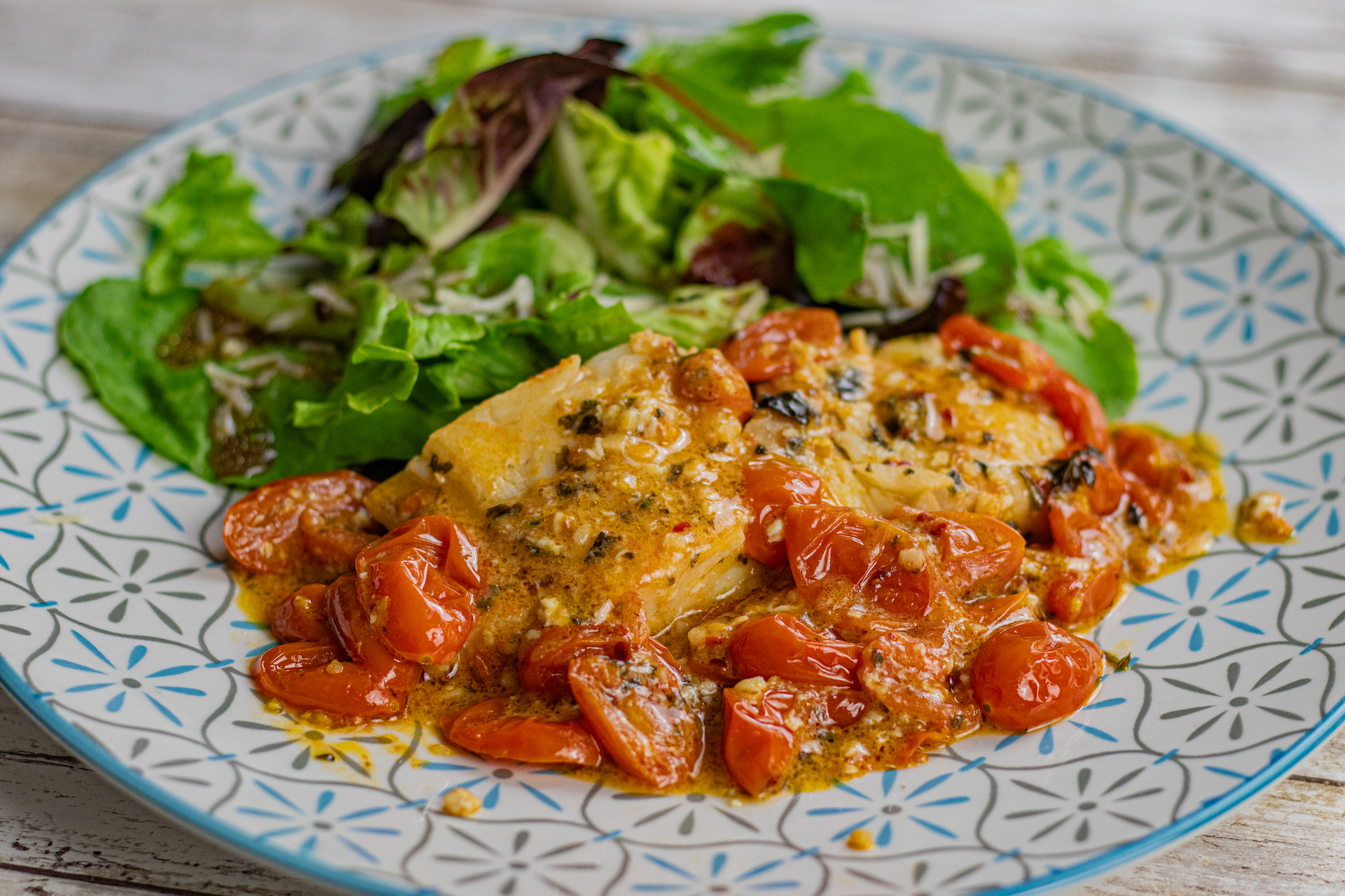 Tomato Basil Cod - Belqui's Twist
