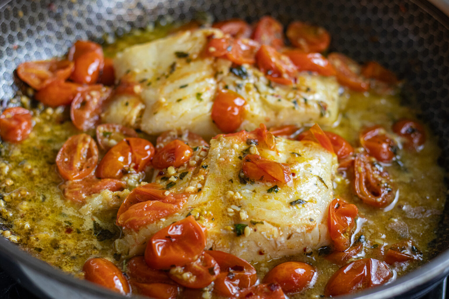 Tomato Basil Cod - Belqui's Twist